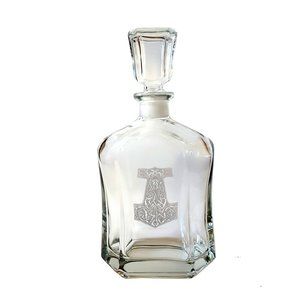 Lyoncraft | Dining | Mjolnir Thors Hammer Engraved Glass Decanter 24oz ...